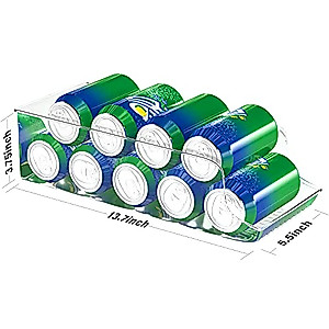 Atopov Set of 2 Refrigerator Organizer Bins Fridge Organizer Freezer Pantry Organization and Storage, Beverage, Canned Food Container Bin for Refrigerator (2)