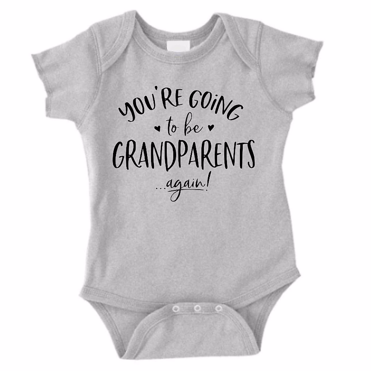 Pregnancy Announcement for Grandparents Size 0-3 Months: Your Going to Be Grandparents Again Baby Announcement for Family Romper Gray. Baby Boy Girl - Baby Announcement Onesie Gifts