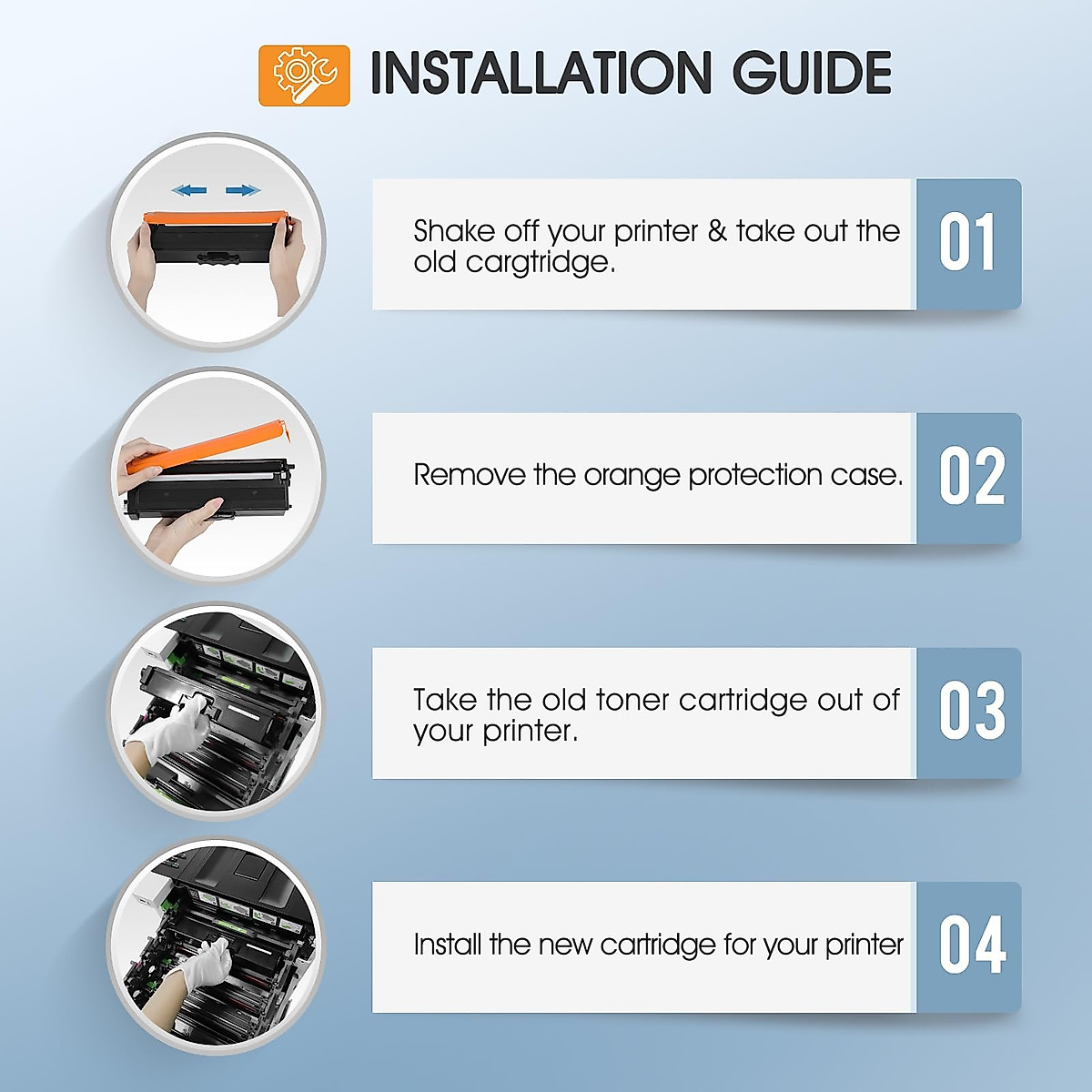 Cool Toner Compatible Toner Cartridge Replacement for Brother TN433 TN-433 MFC-L8900Cdw TN431 for Brother HL-L8360Cdw HL-L8260Cdw MFC-L8610Cdw HL-L8360Cdwt Printer (Black Cyan Magenta Yellow, 4 Pack)