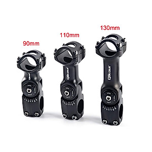 Bike Stem Adjustable 60 Degree 31.8mm (1-1/4") / 25.4mm (1") Handlebar Stem for MTB, Road Bike, Fits Standard 28.6mm (1-1/8") Steering Tube (31.8 x 130mm, 31.8mm Handlebar & 28.6mm Steering Tube)