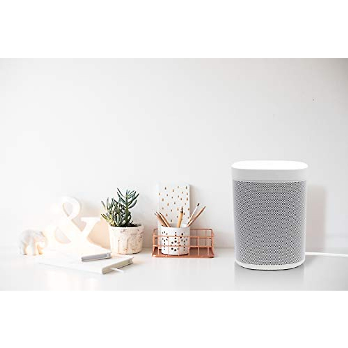 Vebner 19.5in Power Cord Compatible with Sonos One, Sonos One SL, Sonos Play-1 Speakers - Power Plug Cable (Short, White)