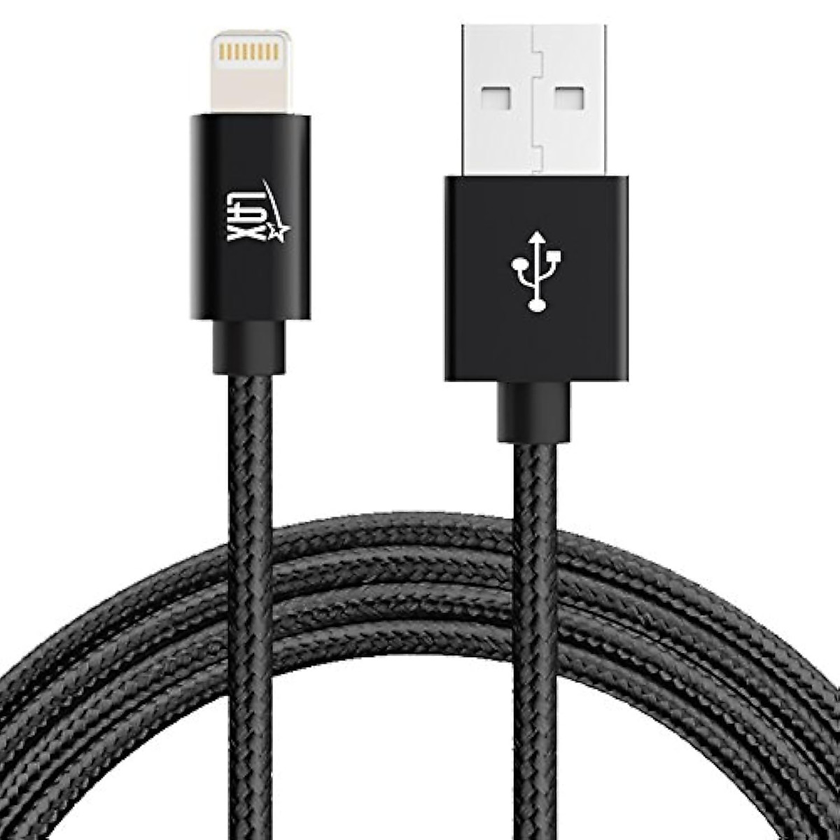 LAX iPhone Charger Lightning Cable - MFi Certified Durable Braided Apple Lightning USB Cord for iPhone 11/11 Pro Max/XS Max/X/iPad, iPod & More