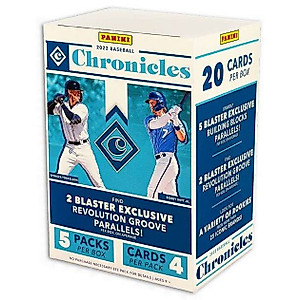 2022 Panini Chronicles Baseball Blaster Box - 5 Packs per Box - 4 Cards Per Pack - 20 Trading Cards Per Box