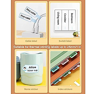 Label Printer 2022 Upgrade, Bluetooth Portable Wireless Label Maker Machine for Label Tape up to 1in, Smart Mini Sticker Printer with 2 Label Rolls