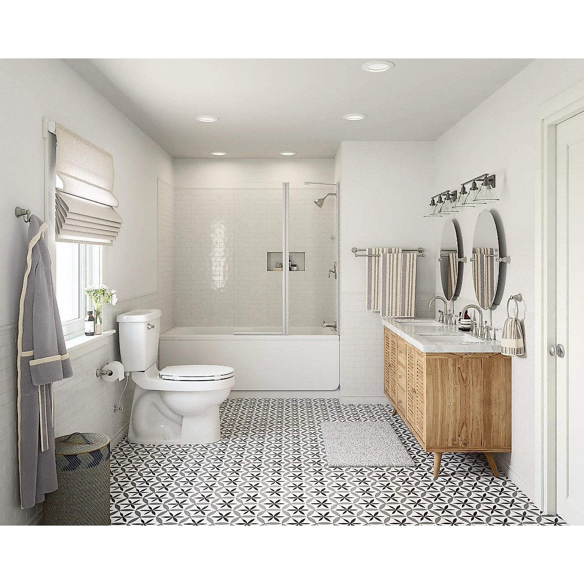 Moen Brantford Traditional Brushed Nickel Spring-Loaded Wall Mounted Toilet Paper Holder, YB2208BN