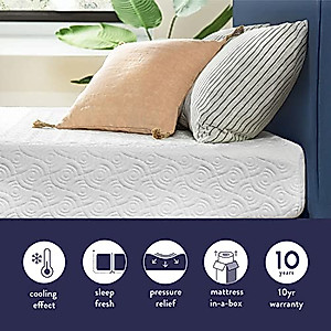 Best Price Mattress 9 Inch Signature Gel Memory Foam Mattress, Cooling Gel Infusion, Twin, White