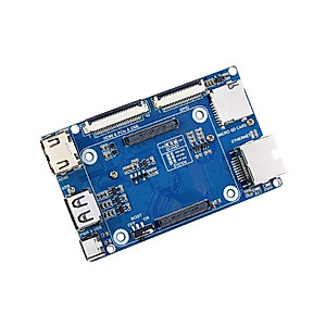 Binocular Camera Base Board + Interface Expander for Raspberry Pi Compute Module 4,Dual 8MP Camera 4K Gigabit ETH and Interfaces to Connect 40PIN GPIO HAT,M.2 Slot for SSD or Communication Module