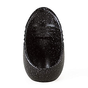 Speckled Earthenware Spoon Rest for Kitchen Stoves and Countertops - Black