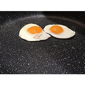 Olympia Hard Cook 11 Inch Die Cast Aluminum Deep Pan With 2 Side Handles and Glass Lid