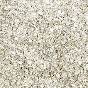 BREW GLITTER White Pearl Cocktail Rimming Sugar, Drink Rimmer for Beverages, Cocktails, Margaritas, Drinks, Kosher Certified (4oz, White Pearl)