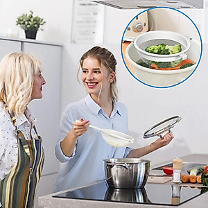 4 Pcs Plastic Nylon Fine Mesh Strainer with Handle, Sieve Fine Mesh Colander Flour Sifter for Yogurt Baking Kitchen Kefir Tea Juice Pasta