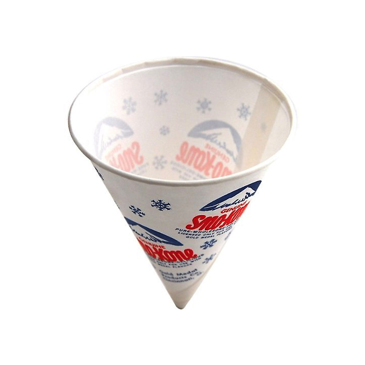 MC Distributors - Gold Medal 100 Retro 6oz Snow Cone Cups - Wax Coated (Genuine "Sno-Kone") (100 Pack)