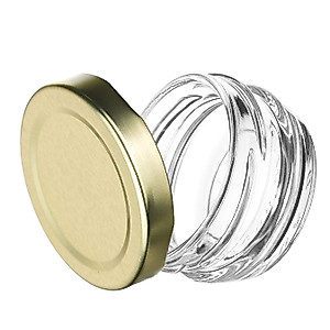 Caviar Line Small Mini Glass Jars With Tin Lids - 24 pcs x 1 oz / 28 g – All Purpose Empty Storage Jars
