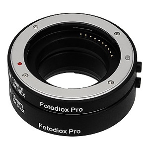 Fotodiox Pro Automatic Macro Extension Tube Kit for Sony E-Mount (NEX) Mirrorless Camera System with Auto Focus (AF) and TTL auto Exposure for Extreme Close-up (10mm, 16mm)
