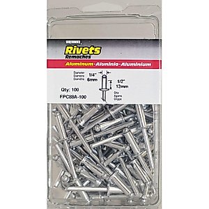 Surebonder FPC88A-100 1/4-inch Aluminum Long Rivets (100 per box)