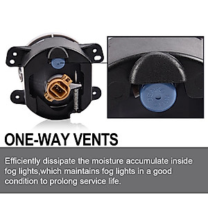 CHEDA Fog Lights Compatible with 2010-2018 Dodge Journey,2007-2017 Jeep Wrangler,2014-2018 Jeep Cherokee,2011-2013 Jeepgarnd Cherokee, 2011-2014 Dodge Charger,1pc (Clear Lens)