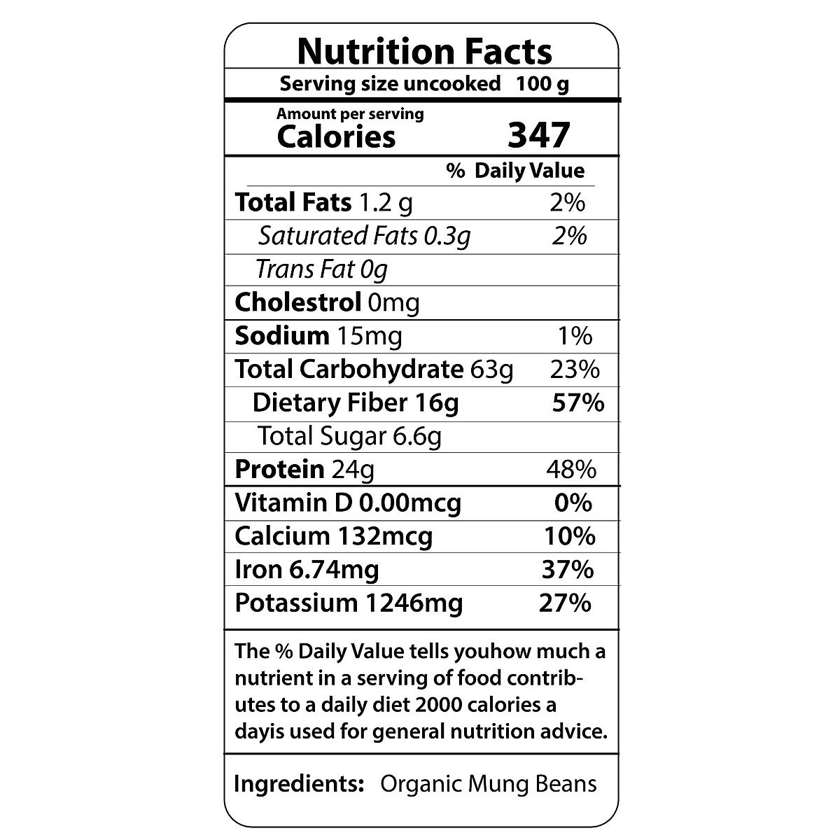 Whole dried Organic Mung Beans aka 'Green Gram' 'Maash' 'Moong' Prewashed Clean Ready to Cook non GMO (Natural, 25 Pound)