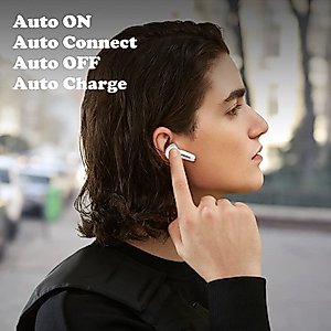 Wireless Earbuds, Active Noise Cancelling Earbuds with Bluetooth 5.2 - Portable Charging Case - Microphone, 8H Active Noise Reduction, Bluetooth Earbuds with Clear Call Game Mode Voice Assistance