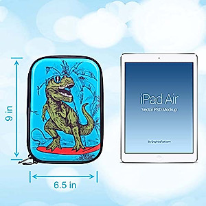 gxtvo Kids Pencil Case for Boys, Cute Dinosaur Pencil Box, School Large Capacity Pencil Bag with Double Zipper