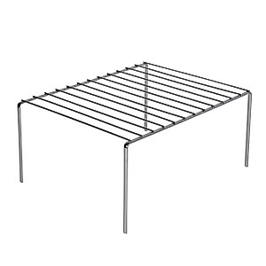 Kitchen Details Medium Helper Shelf | Cabinet & Countertop Organization | Plates & Dinnerware | Glasses | Maximize Space | Free Standing | Chrome