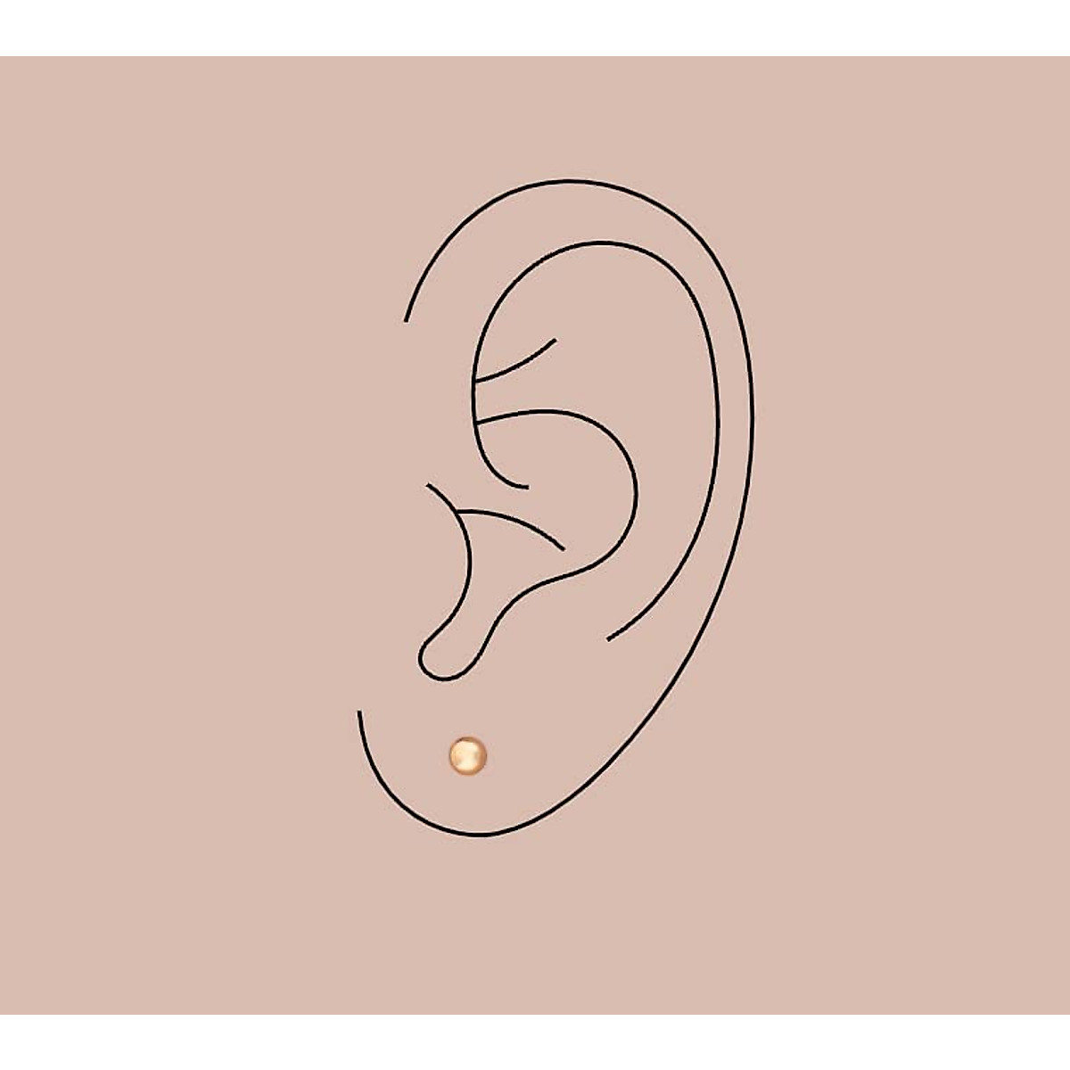 Tini Lux | Hypoallergenic Earrings | Mini Layla Stud Earrings | Gold | Titanium Stud Earrings for Women | Gold Earrings Studs, Sensitive Ears, Trendy Womens Earring Set