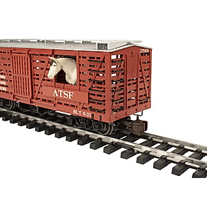 Bachmann Trains - Animated Stock CAR Santa FE w/Horses - Large G Scale