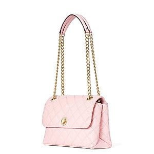 KATE SPADE NATALIA MEDIUM FLAP CROSSBODY SHOULDER LEATHER BAG IN ROSE SMOKE