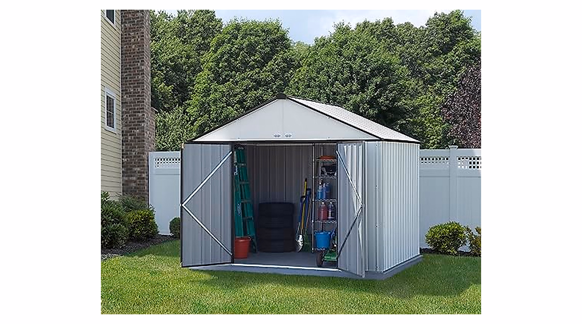 Arrow EZEE Steel Shed 10x8 with Quick Assembly & Strong Design
