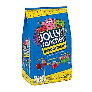 JOLLY RANCHER Assorted Fruit Flavored Mixed Hard, Individually Wrapped Candy Bulk Variety Bag, 46 oz
