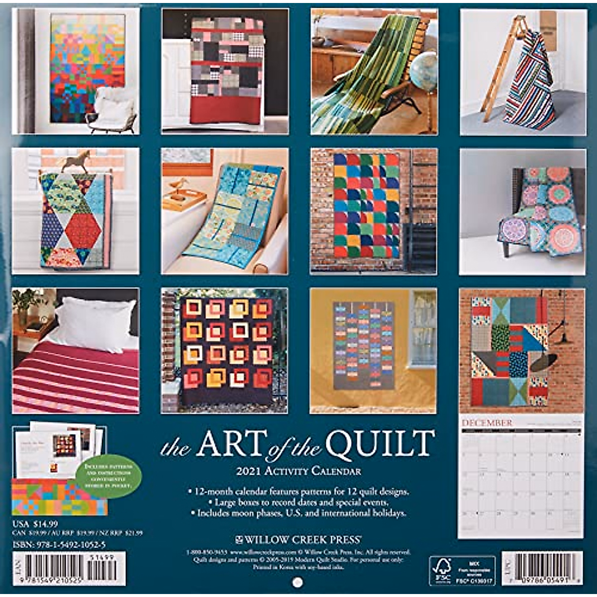 Art of the Quilt 2021 Wall Calendar