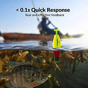 THKFISH Fishing Bobbers 5PCS EVA Foam Floats Red/Yellow Snap-On Spring Fishing Buoy Weighted Snag On Cigar Float for Crappie 3in