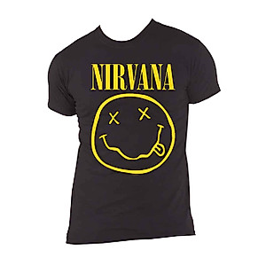 Nirvana T Shirt Flower Sniffin Band Logo Nevermind Official Mens Black Size XXXXXL