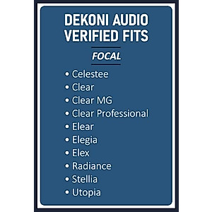 Dekoni Audio Earpads Compatible with Focal Headphones | Ear Pads for Stellia, Celestee, Utopia, Clear | Custom Series Cushions, Black