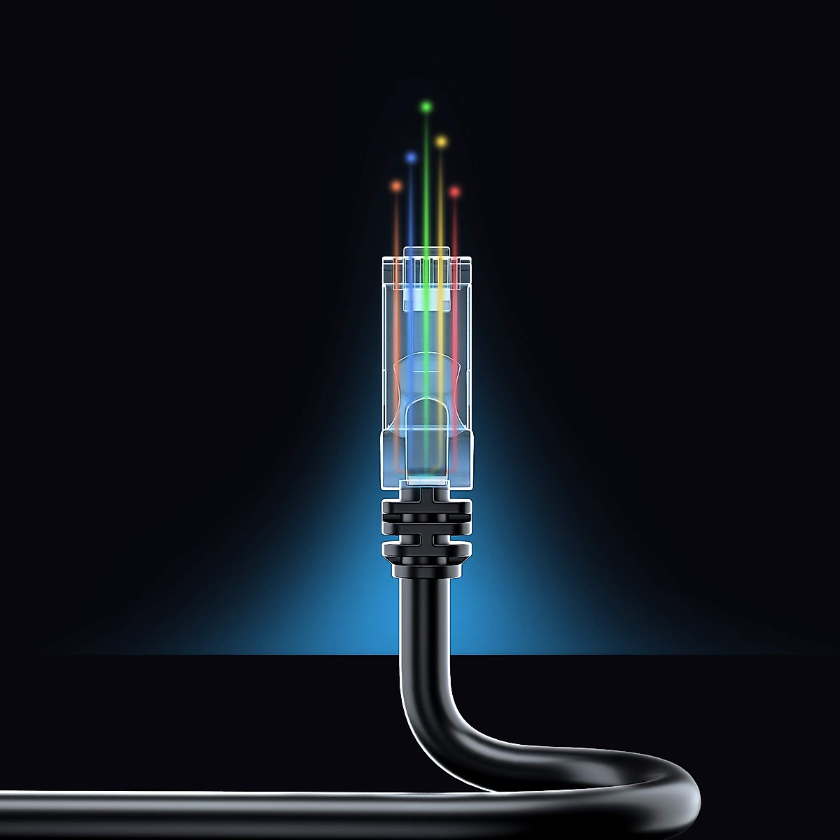 Maximm Cat 6 Ethernet Cable 4 ft (6-Pack) - High-Speed LAN Cable, Internet Cable, Patch Cable, and Network Cable - UTP, 10Gbps, 550MHz Ethernet Cord - Black