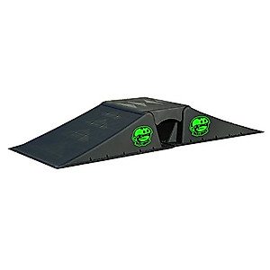 Ten-Eighty Micro Flybox Launch Ramp Set with 2 Connecting Ramps, Portable Skateboard, BMX Bike, Scooter, RC Car Ramp - Durable, Lightweight, Non-Slip Rubber Construction for Kids & Teens, Black