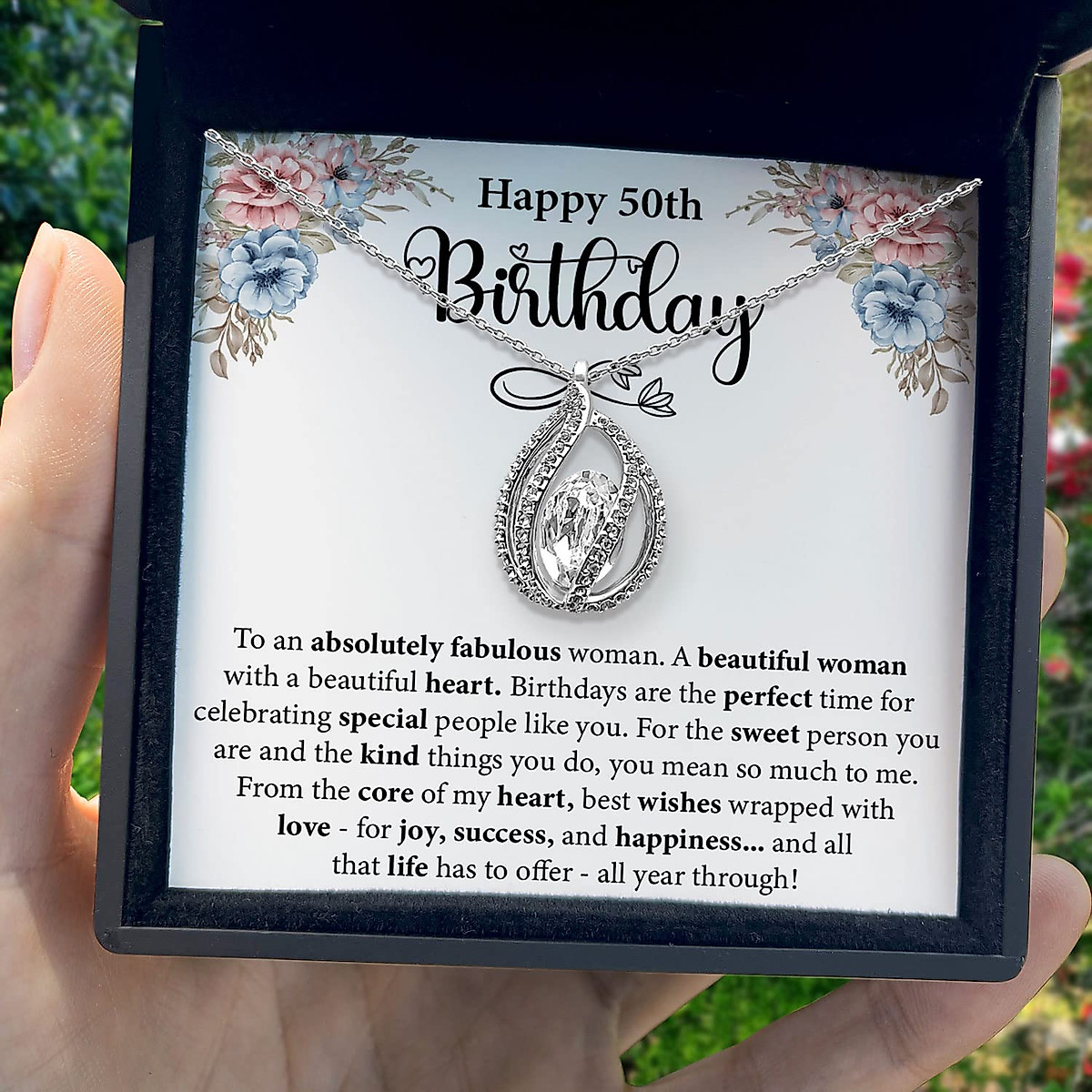 TRYNDI 50th Birthday Gifts For Women, 50th Birthday Gift Ideas, Mom Birthday Gifts From Daughter, 50 Birthday Gifts For Women, Happy Birthday Presents For Women, Happy Birthday Gifts For Mom, Grandmother, Wife, Sister, Friend 50th Birthday Cards Gifts For