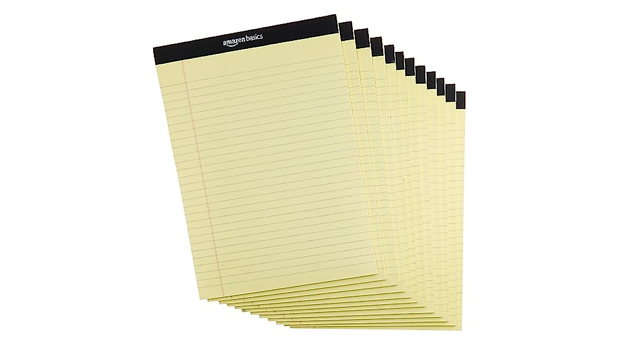 Amazon Basics Wide Ruled Notebook 12-Pack for Home and Office