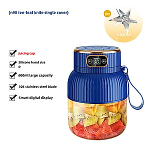 Ovidian Juicer Cup, Ovidian Multifunctional Portable Juicer Cup, The Ovidian Portable Juicer Cup, Ton Bucket Juicer Wireless Large Capacity Portable Juice Cup Juice Crusher (Green, 600ML)