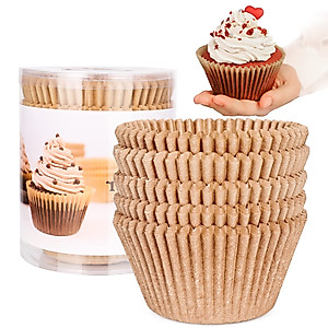 Muffin Cupcake Baking Cup Liner – Extra Large – Sturdy – Super Thick – Non-Stick –Unbleached Disposable Liner – Odorless – Biodegradable – Multi-Use Baking Cups by BamBot (100-Pack)