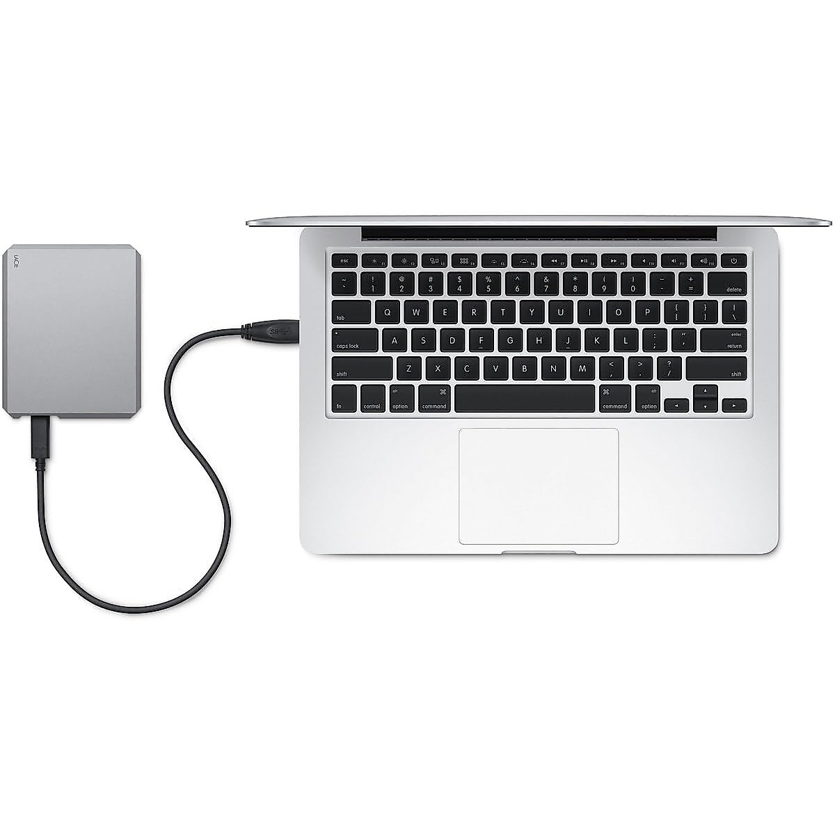 LaCie Mobile Drive, 2TB, External Hard Drive, Space Grey, USB-C, 2 Year Rescue Services (STHG2000402)