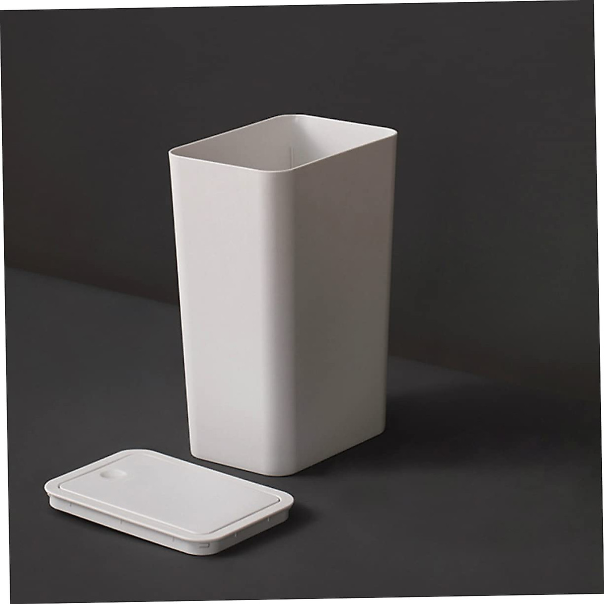 COLLBATH Small Bathroom Trash Can with Lid Plastic Waste Basket for Kitchen Office and Bedroom Compact Design for Bag Replacement Ideal for Home Use