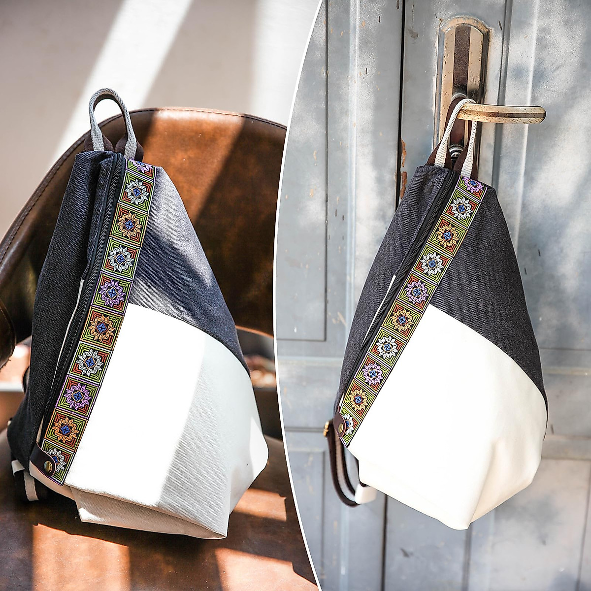 MAZEXY Heavey Duty Women Backpack Canvas Shoulder Bag Anti-theft Rucksack Fashion Backpack