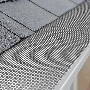 Daisypower Gutter Guards,4", 5", 6" Stainless Steel DIY Leaf Protection,Micro-Mesh Gutter Cover System fits Any roof or Gutter Type,Anti-Leaf,Prevents Roof Clogged Downspouts,48ft (Grey)