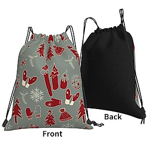 Delhiponics Red Decorative Elements Drawstring Backpack Waterproof Gym Sports Trave String Bag Adjustable Lightweight Drawstring Bag Sports Dance Sackpack