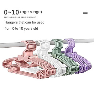 Plastic Kids Hanger,30 Pack Small Hanger Toddler Hangers for Laundry and Closet,Baby Coat Hanger Childrens Durable Hangers,Purple