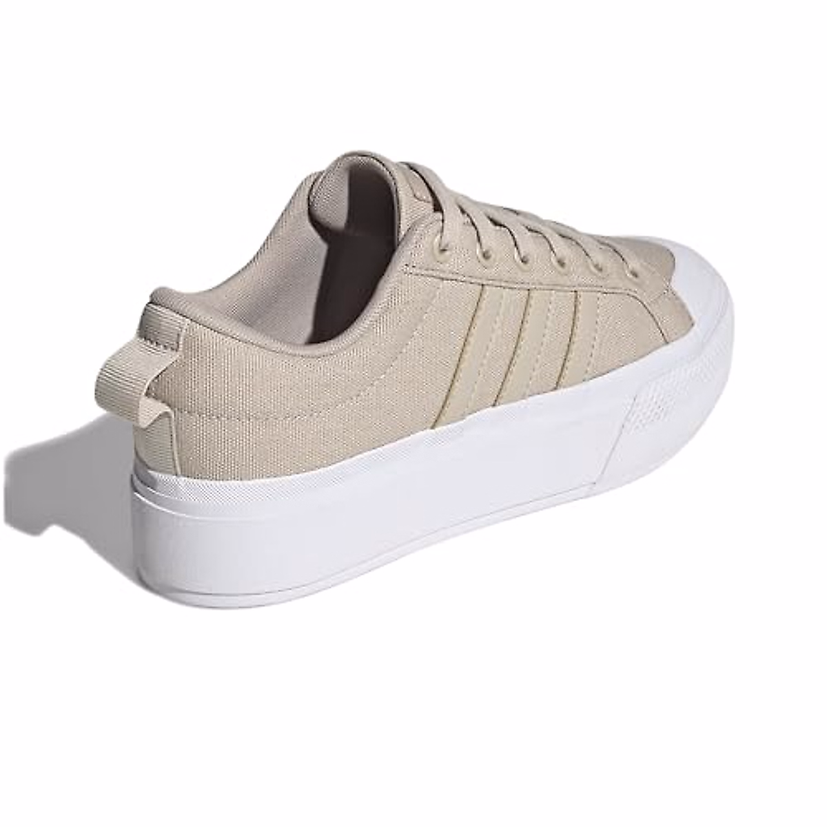 adidas Women's Bravada 2.0 Platform Shoe Skate, Wonder Beige/Wonder Beige/White, 7.5