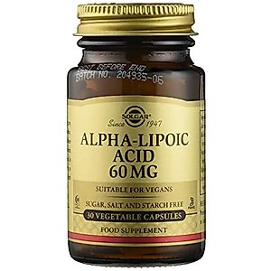 Solgar Alpha Lipoic Acid Vegetable Capsules, 60 Mg, 30 Count