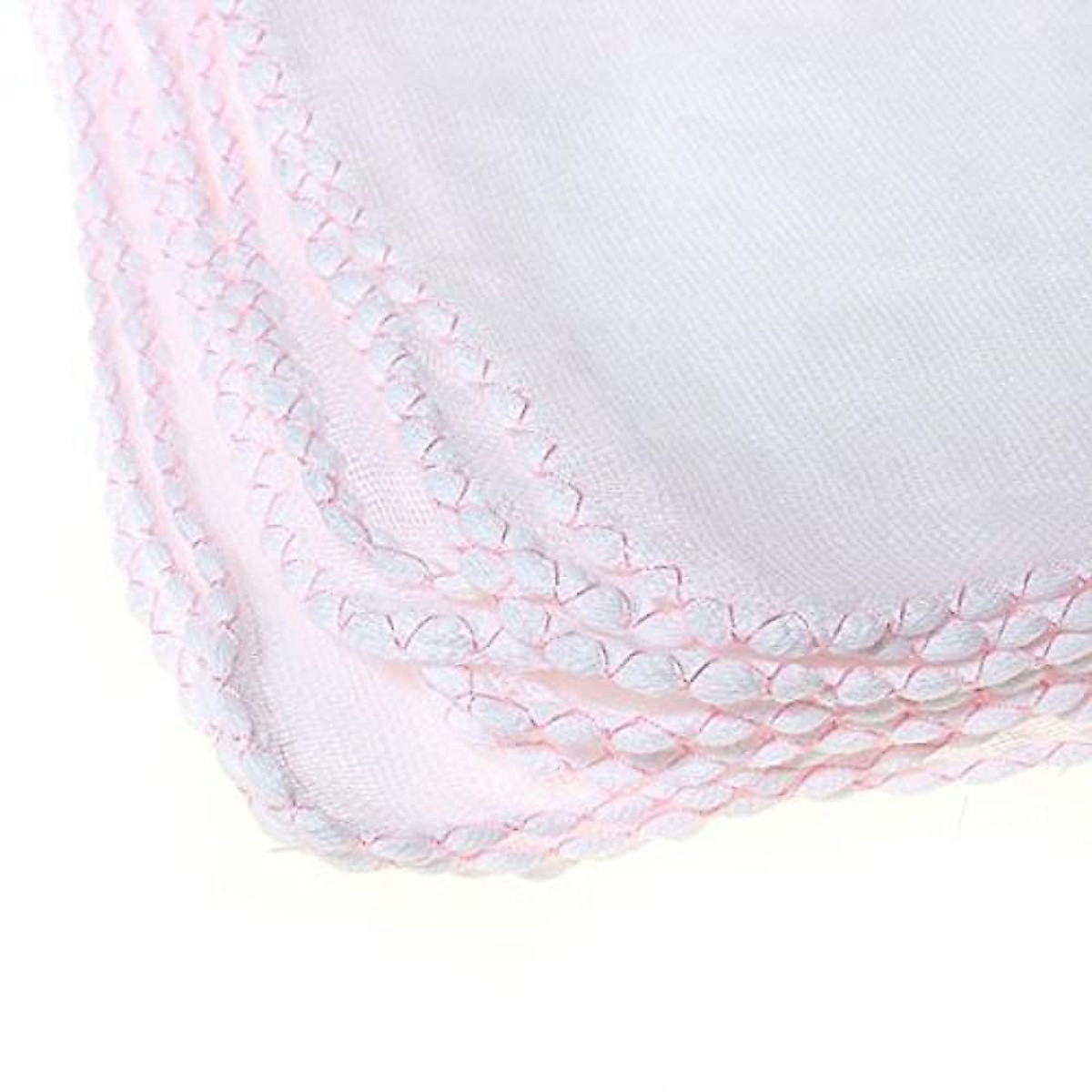 Yaosan Soft Face Muslin Cloths Pure Cotton Facial Cleansing Cloths Reusable Polishing Cleanser- Pack 10 (Blue Edge)