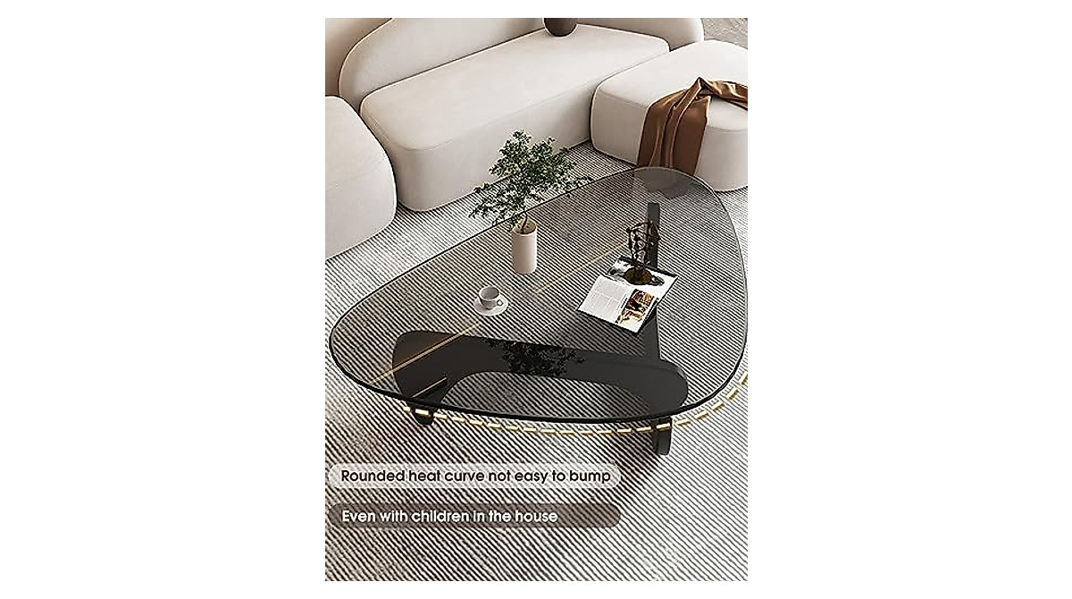 Modern Triangle Glass Coffee Table - Stylish & Durable Centerpiece