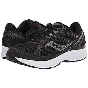 Saucony Men's Cohesion 14 Road Running Shoe, Black/White, 12